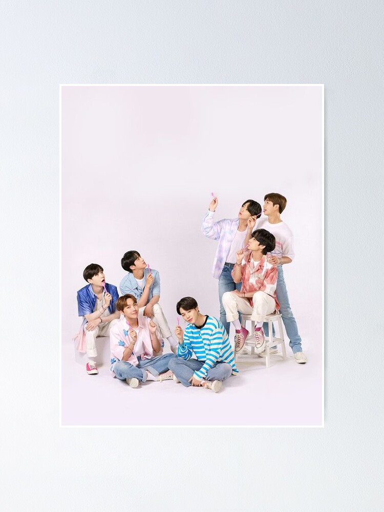 "BTS members" Poster for Sale by PauBa | Redbubble