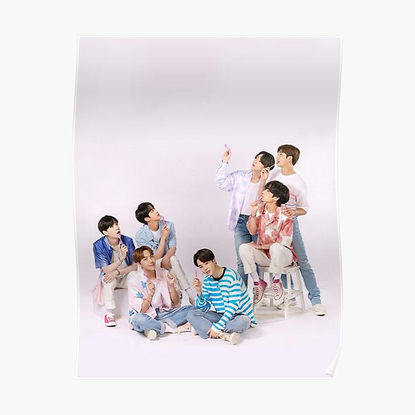"BTS members" Poster for Sale by PauBa | Redbubble