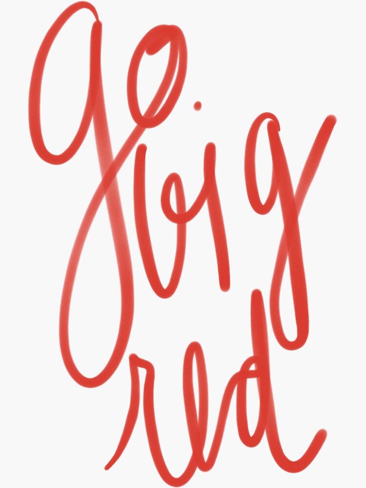 "go big red" Sticker for Sale by gabngo | Redbubble