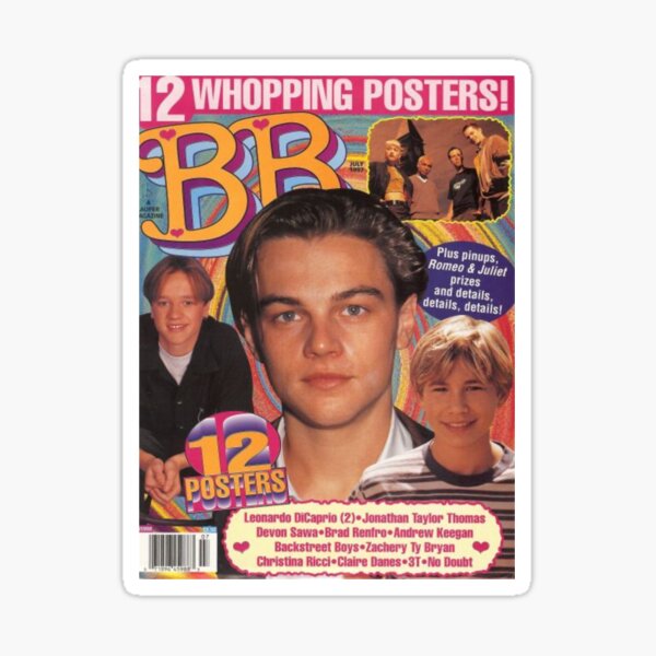 "y2k leo dicaprio magazine " Sticker for Sale by farahshabanaa | Redbubble