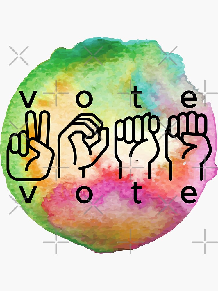 "VOTE in American Sign Language (ASL) with Text" Sticker by ...