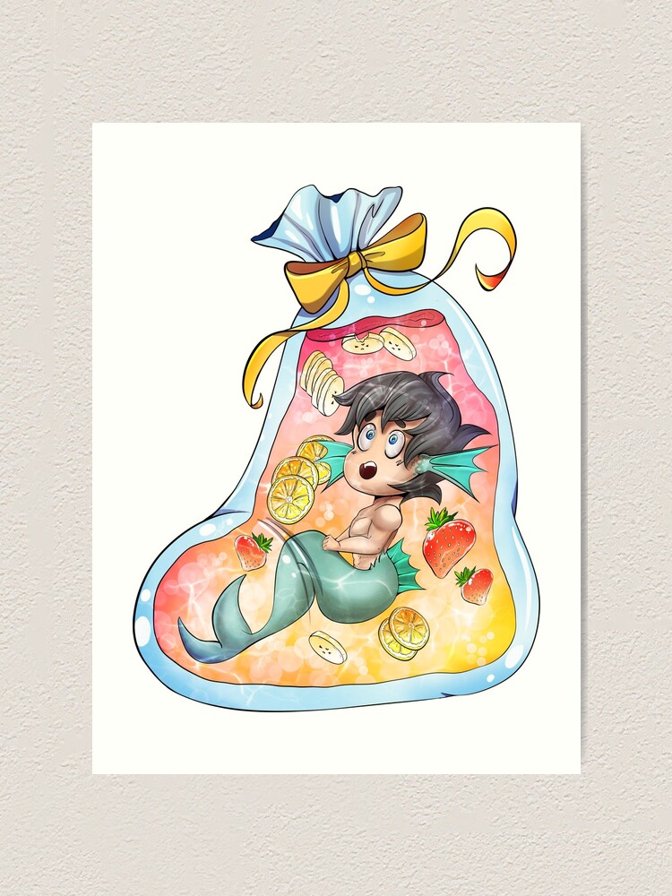 "Chibi Merman" Art Print for Sale by KawaiiCanines | Redbubble