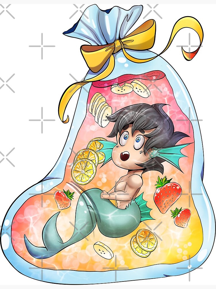 "Chibi Merman" Art Print for Sale by KawaiiCanines | Redbubble
