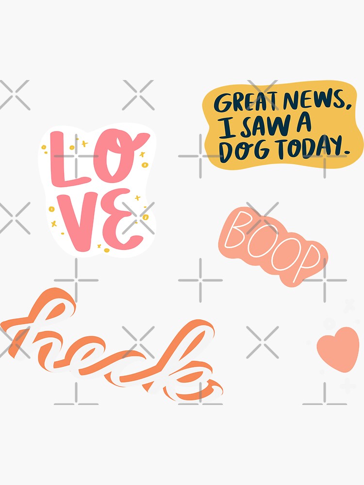 "Happy Thoughts and Good News Sticker Pack" Sticker for Sale by ...