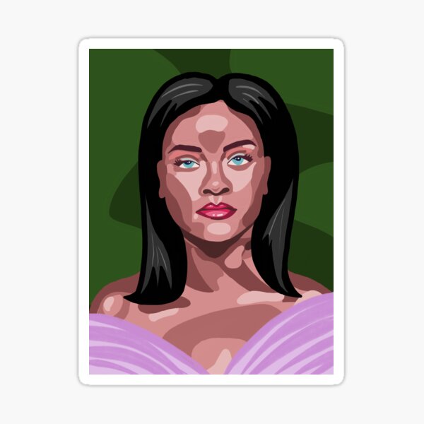 "Rhianna " Sticker for Sale by Carolinec03 | Redbubble