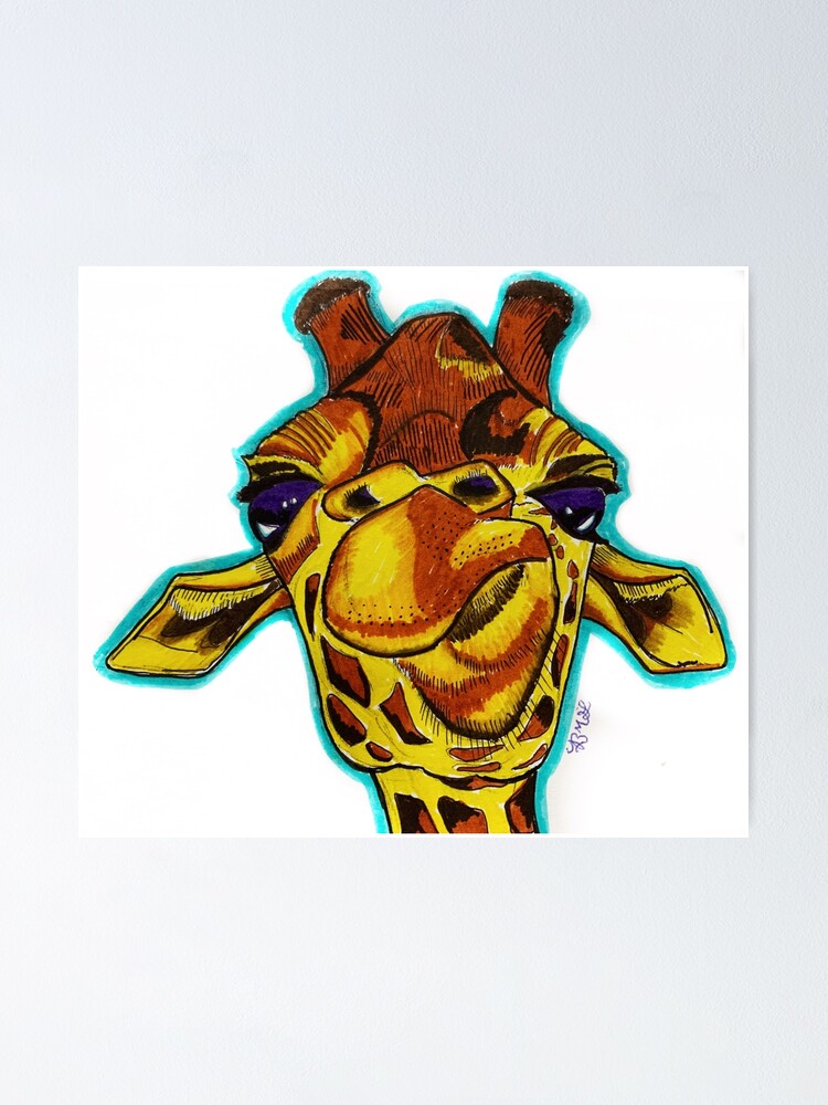 "Sassy Giraffe " Poster by BeeGeePops | Redbubble