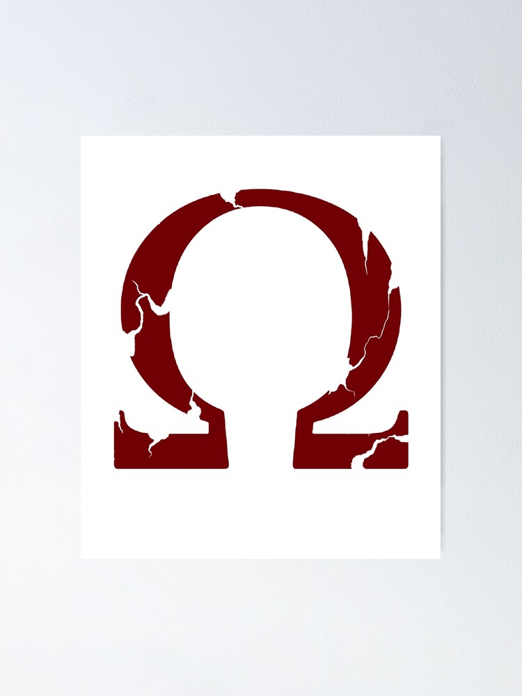 "God of war "Omega" symbol Red" Poster for Sale by Lazar3dd | Redbubble