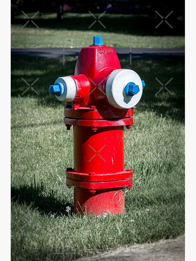 "Red White and blue Waterous Fire Hydrant" Art Print for Sale by ...