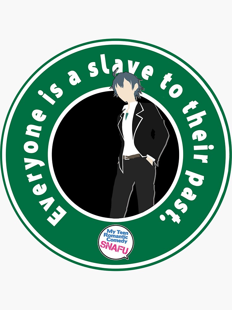 "snafu hachiman starbucks" Sticker for Sale by Anime-Dude | Redbubble