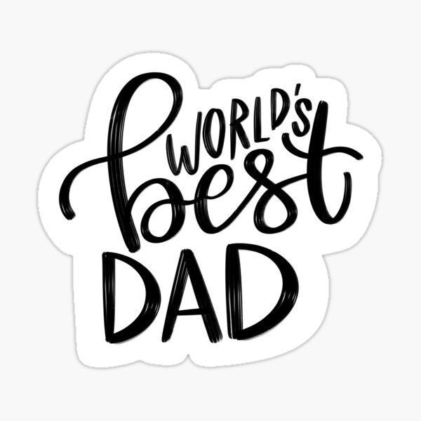 "World’s Best Dad" Sticker for Sale by EstherKimchi | Redbubble