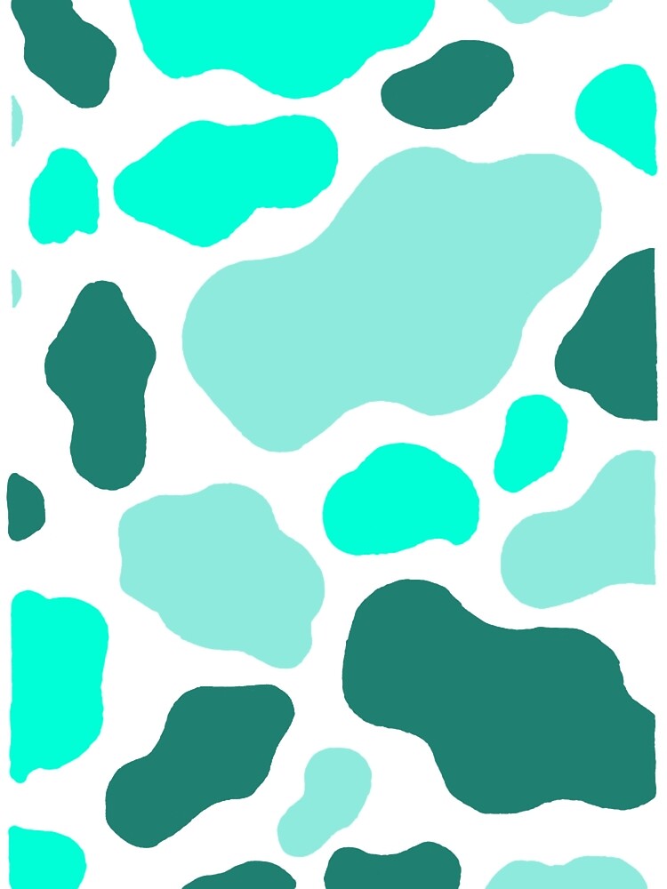 "teal cow print" Poster by JuliaShirey | Redbubble