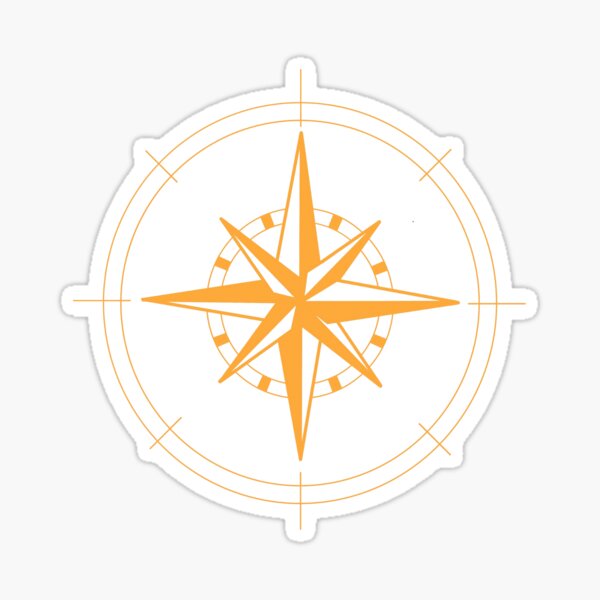 "ATEEZ Compass (orange)" Sticker for Sale by roostreasures | Redbubble