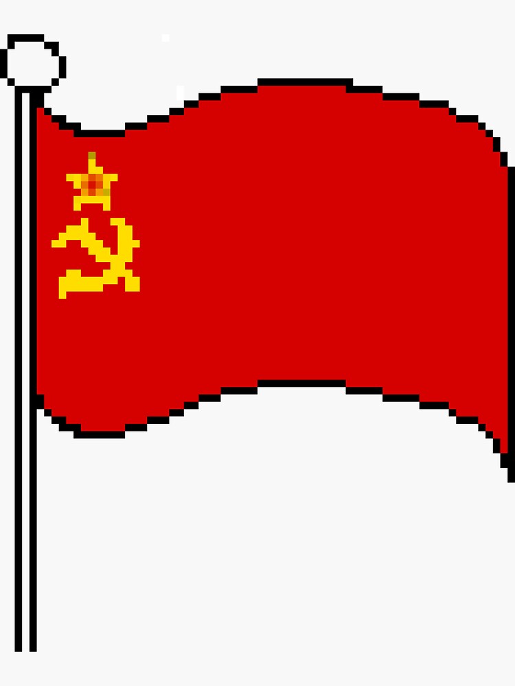 "Soviet Union Communism Pixel Flag" Sticker for Sale by arinrede ...