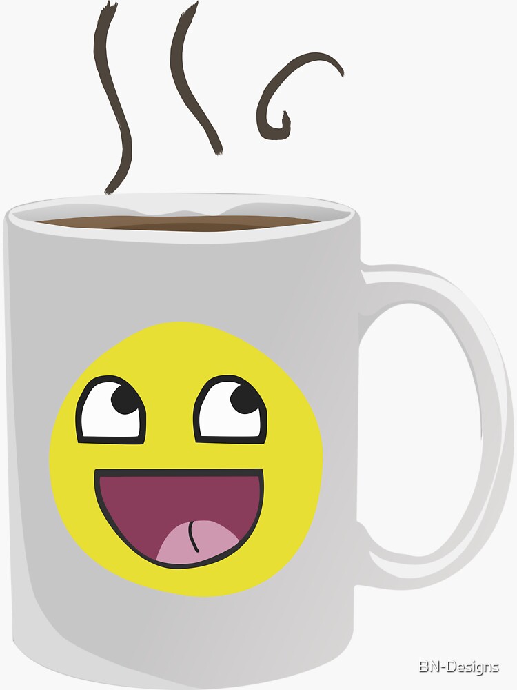 "Happy Coffee Mug" Sticker for Sale by BN-Designs | Redbubble