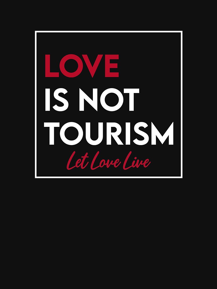 "Let Love Live LDR" Fitted T-Shirt for Sale by RainbowPandas | Redbubble