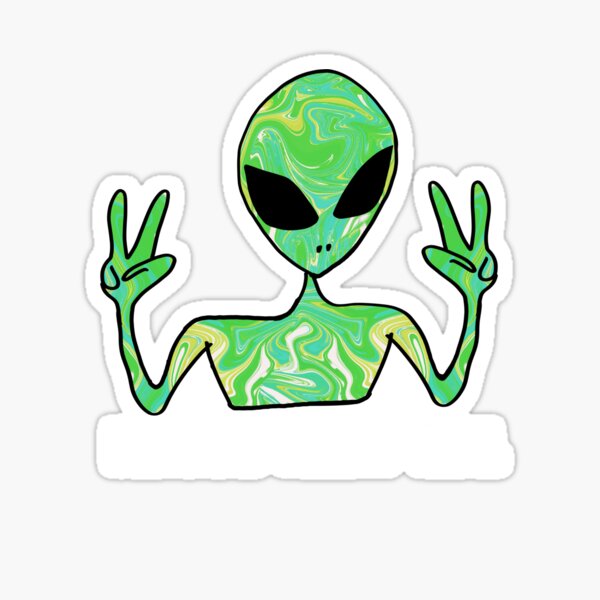 "Alien Cartoon meme" Sticker for Sale by MrPrestige | Redbubble