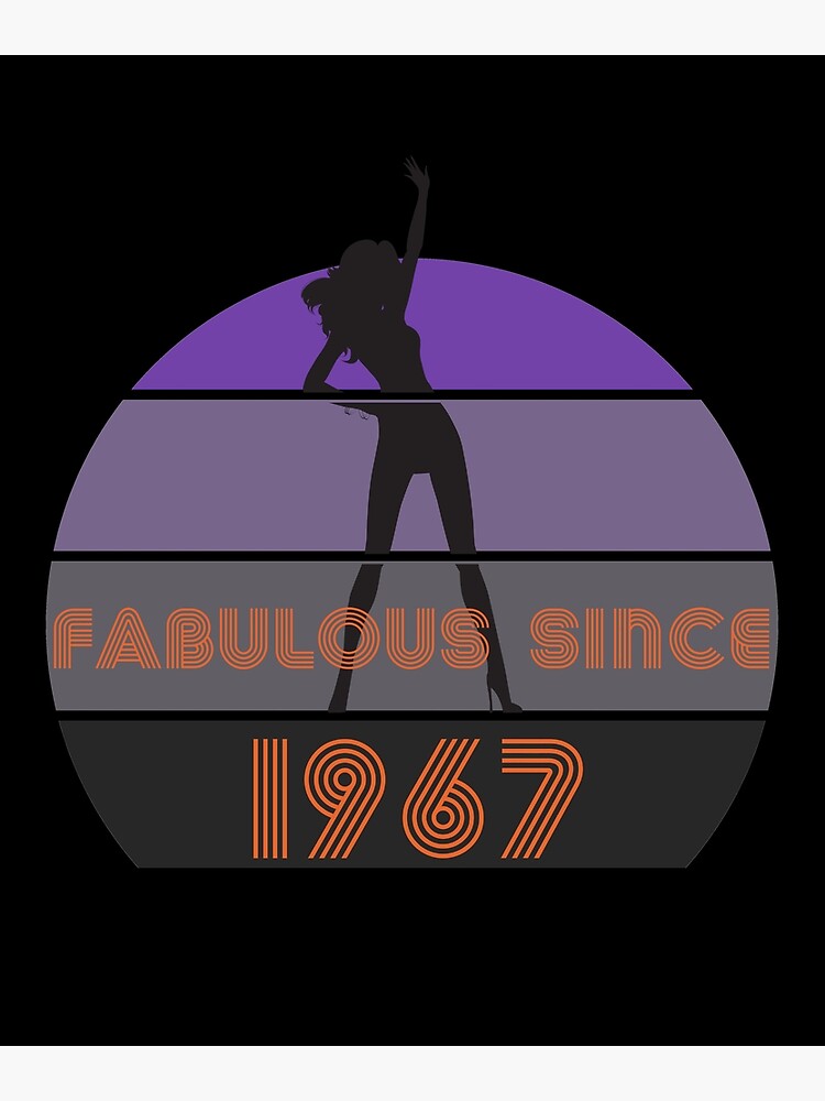 "Women's Retro Birthday T Since 1967 vintage Sunset Logo" Canvas Print ...