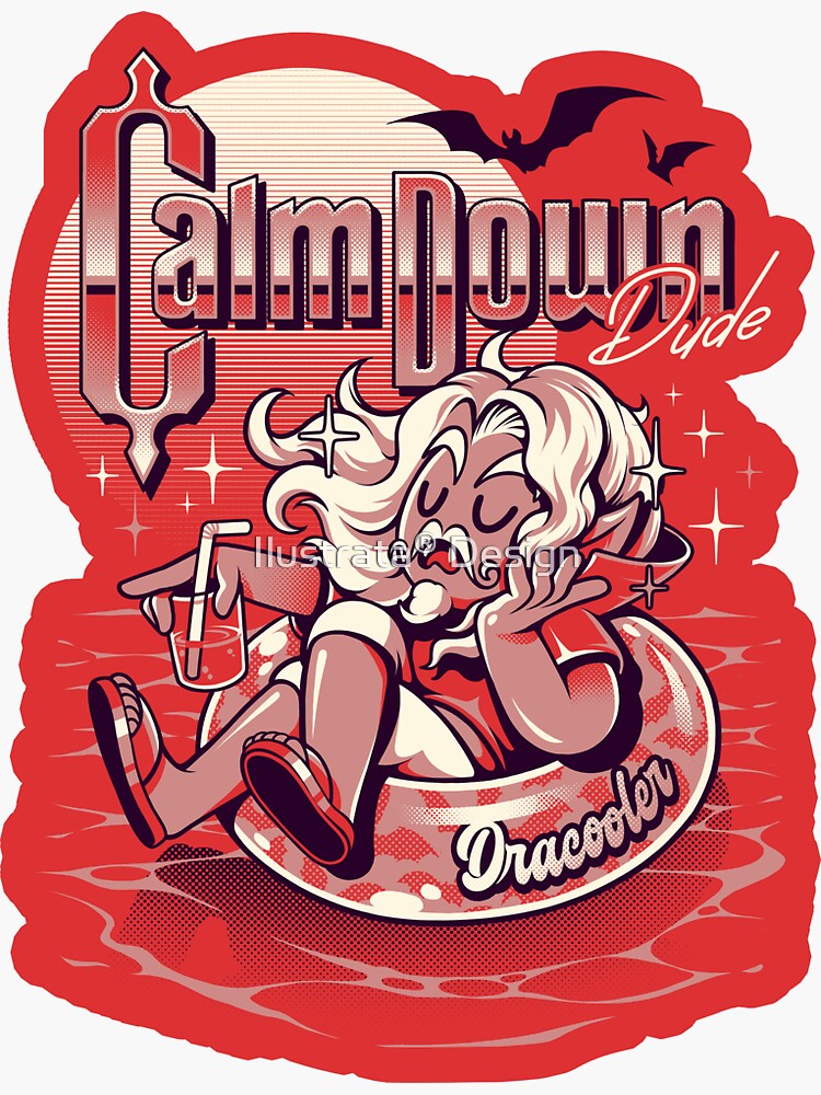 " Calm Down" Sticker for Sale by Ilustrata Design | Redbubble