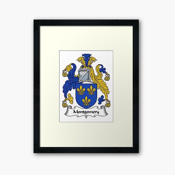 "Montgomery Coat of Arms / Montgomery Family Crest" Framed Art Print ...