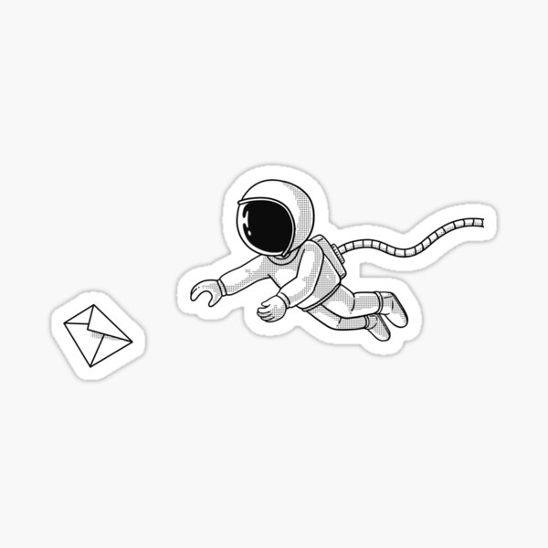 "Space Mail" Sticker by shchedrina | Redbubble