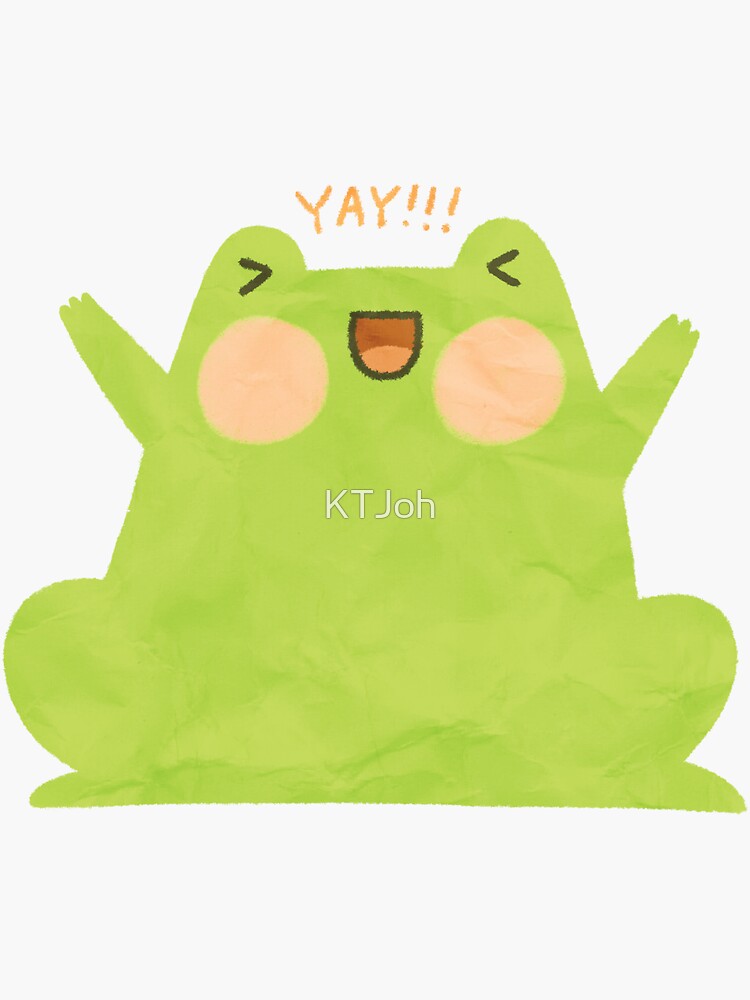 "Yay!!! Happy Froggy" Sticker for Sale by KTJoh | Redbubble