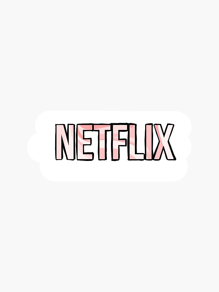 "Cute pink Netflix sticker " Sticker for Sale by aimeecarlaw | Redbubble