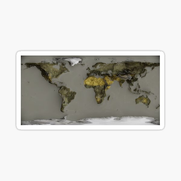 "Stylized World Map" Sticker by MGibsonDesigns | Redbubble