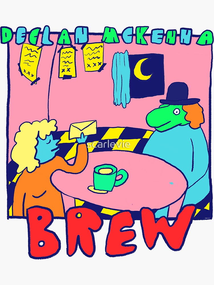 "Declan Mckenna Brew" Sticker for Sale by scarlevie | Redbubble