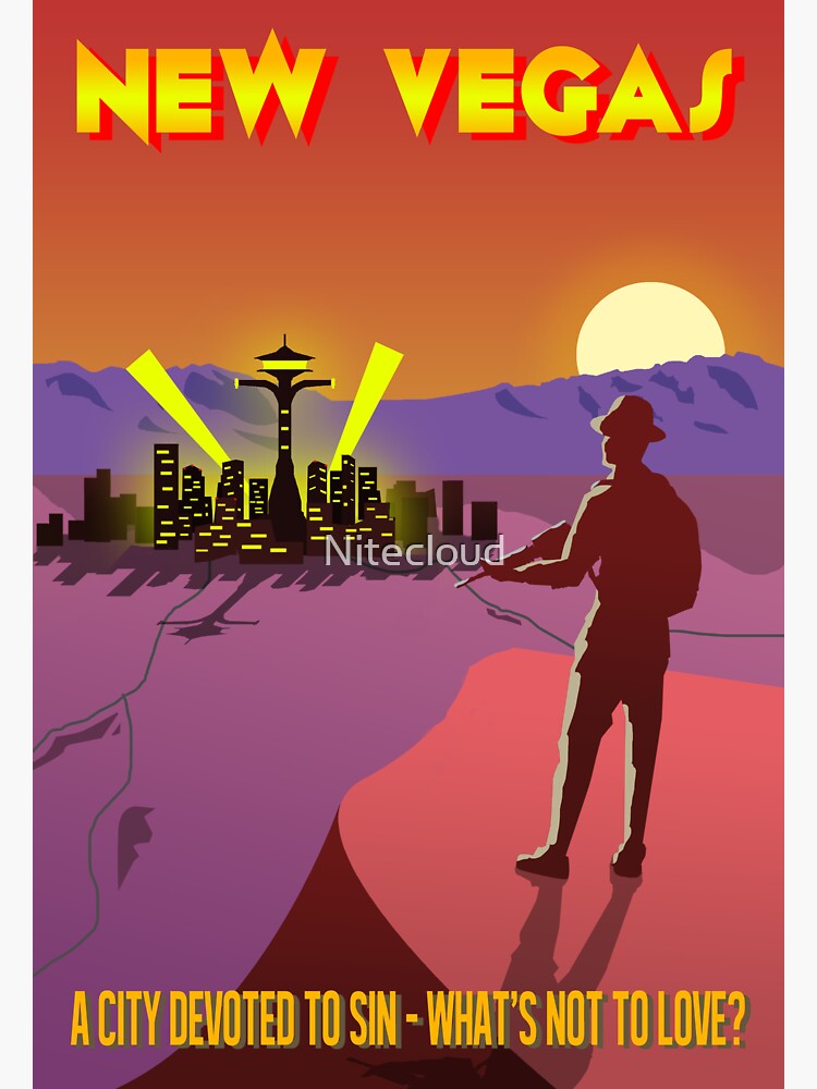 "Fallout New Vegas Travel" Sticker for Sale by Nitecloud | Redbubble