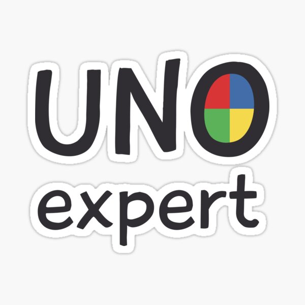 "UNO Expert" Sticker for Sale by alegriaCL | Redbubble