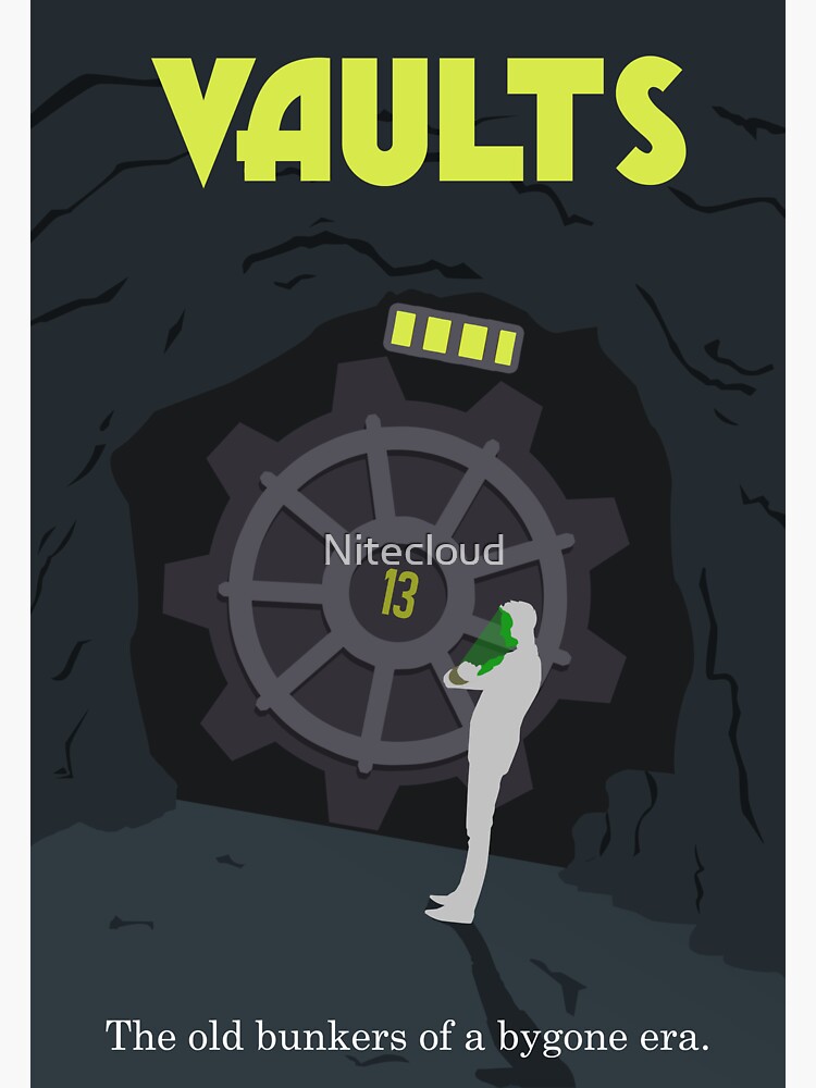 "Fallout Vault Travel" Sticker by Nitecloud | Redbubble