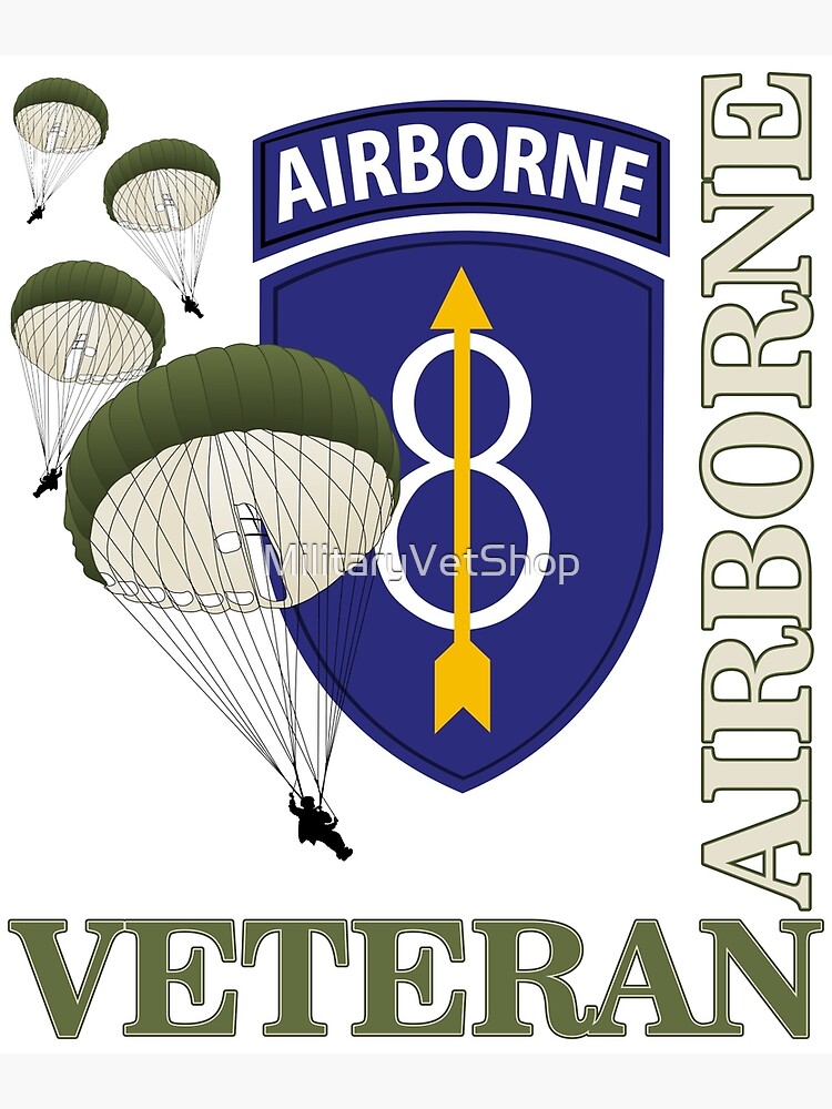 "Airborne Veteran 8th Infantry Division" Poster for Sale by ...