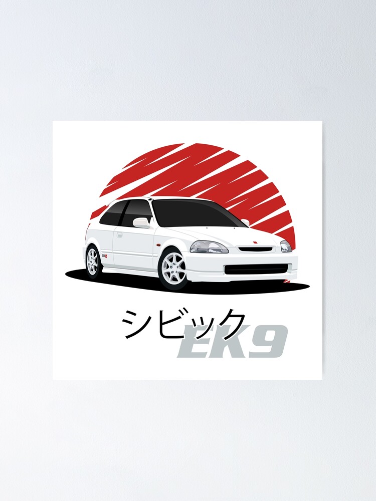 "EK9" Poster for Sale by AutomotiveArt | Redbubble