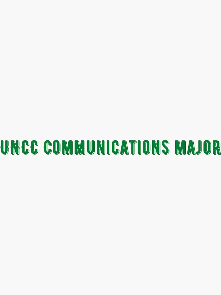 "uncc communications major design" Sticker for Sale by Jessleebeauty ...