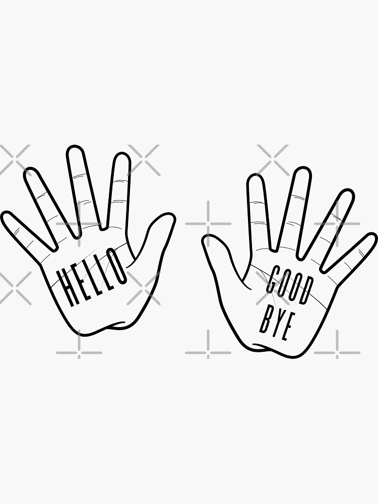 "Klaus Hargreeves Hands, Umbrella Academy, Hello Goodbye 4" Sticker for ...