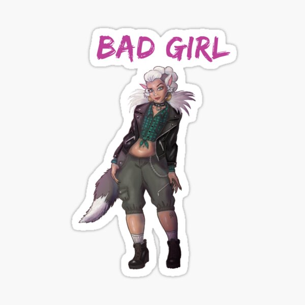 "bad girl" Sticker for Sale by BlobbyLobby | Redbubble