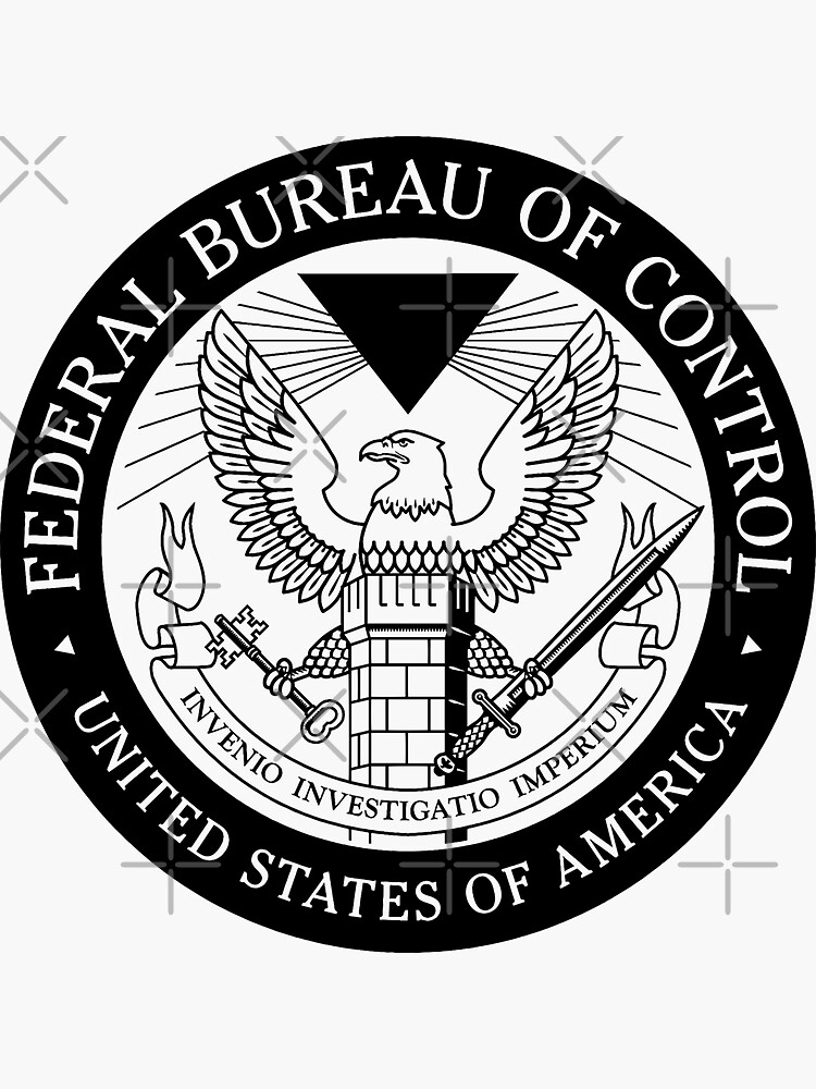 "Federal Bureau of Control" Sticker by Atomized | Redbubble