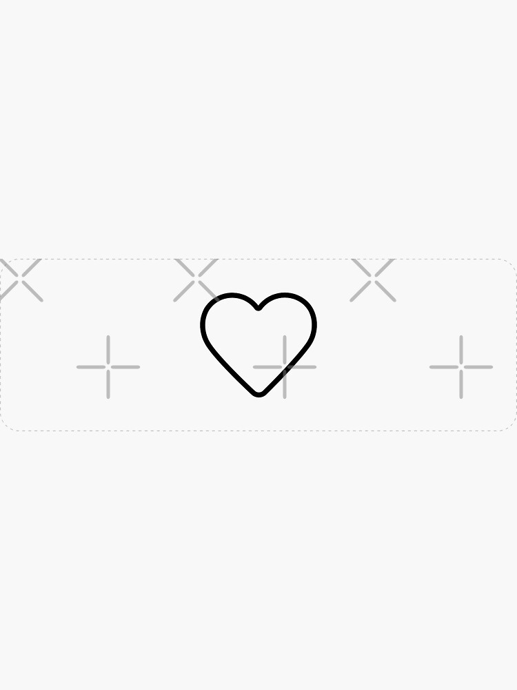 "Extra Small Heart Outline" Sticker for Sale by nstrasser | Redbubble