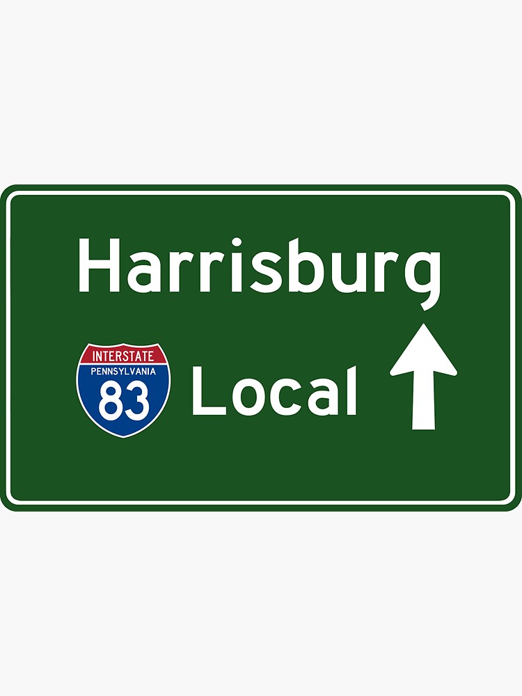 "Interstate 83 Highway Road Sign for Locals | Harrisburg Pennsylvania ...