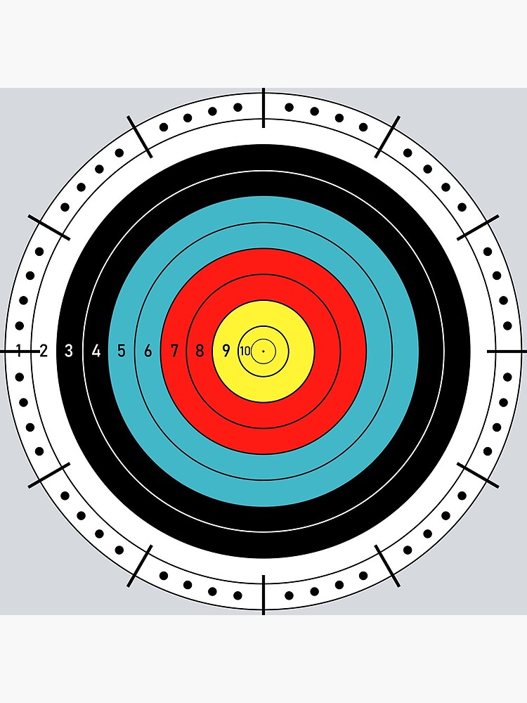 "archery target clock" Clock by lenVallo | Redbubble