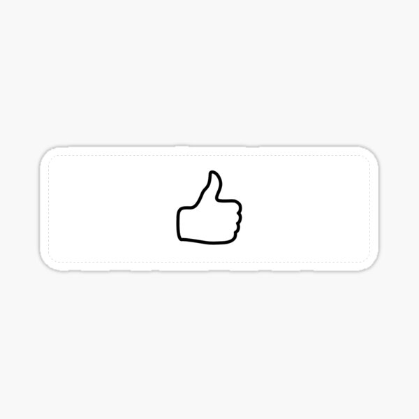 "Extra Small Thumbs Up" Sticker for Sale by nstrasser | Redbubble
