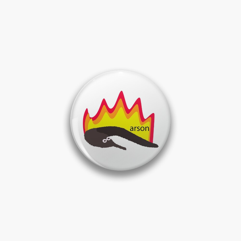 "Arson Worm On A String" Pin for Sale by WebApparel | Redbubble