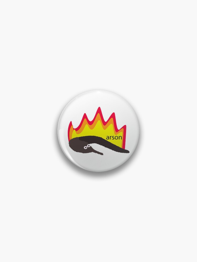 "Arson Worm On A String" Pin for Sale by WebApparel | Redbubble