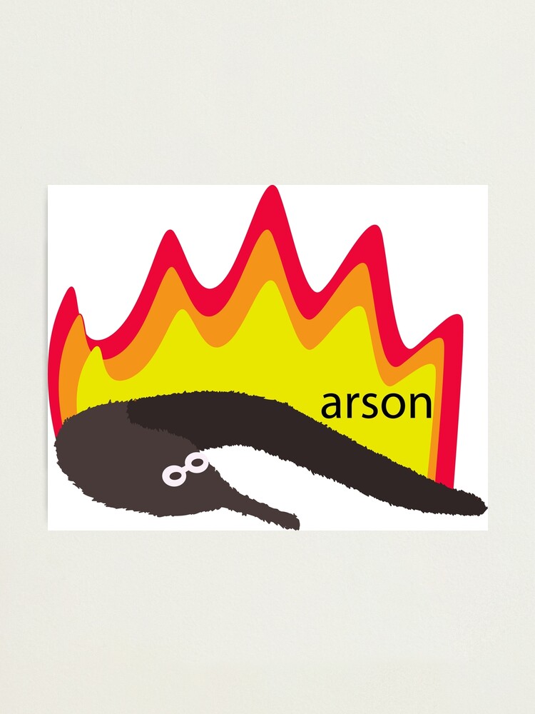 "Arson Worm On A String" Photographic Print by WebApparel | Redbubble