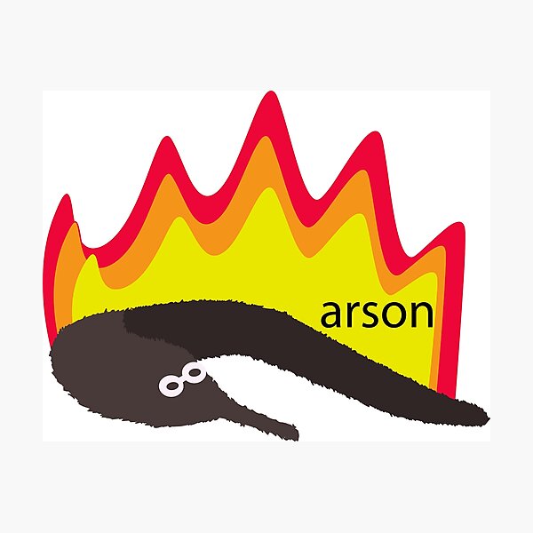 "Arson Worm On A String" Photographic Print by WebApparel | Redbubble