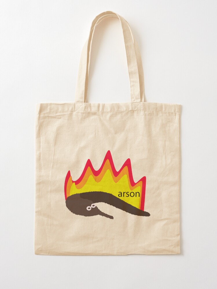 "Arson Worm On A String" Tote Bag for Sale by WebApparel | Redbubble