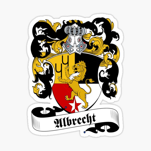 "Albrecht" Sticker for Sale by HaroldHeraldry | Redbubble