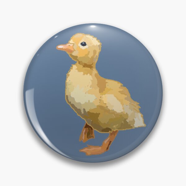 "Cute Yellow Fuzzy Baby Duck -- Adorable Animals" Pin for Sale by ...