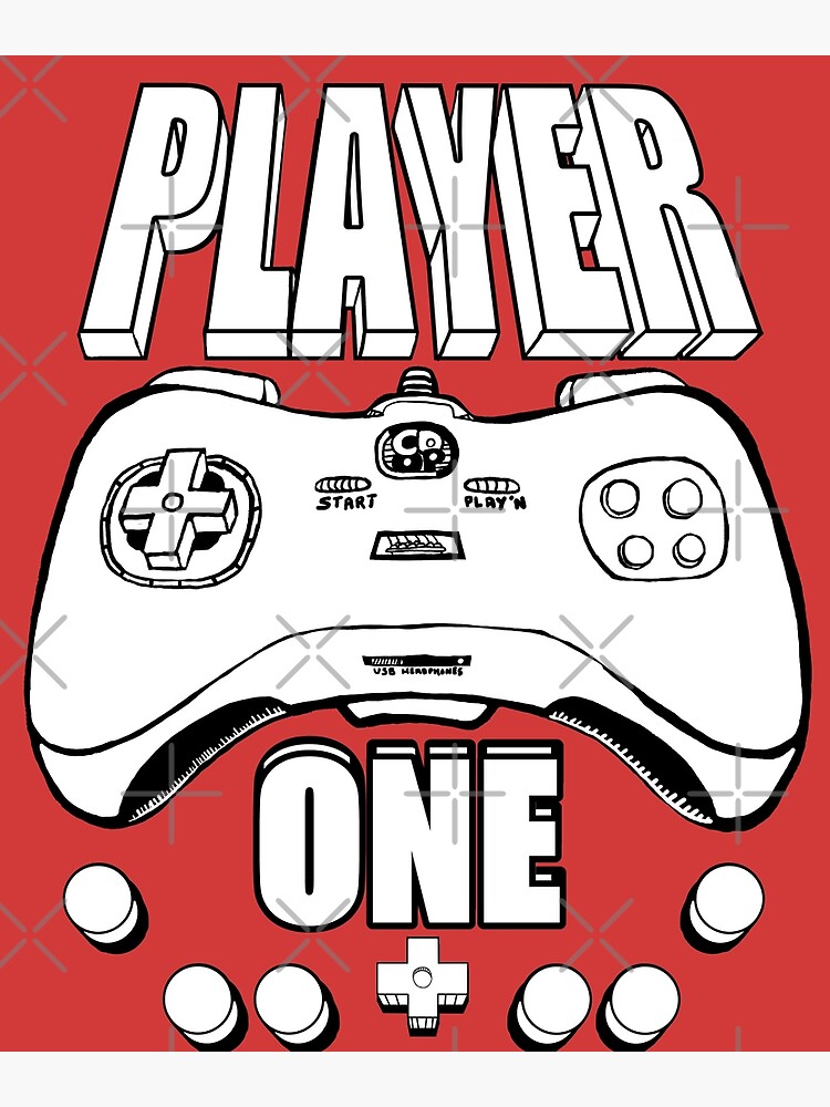 "PLAYER ONE (PLAYER TWO Variations also available!)" Poster for Sale by ...