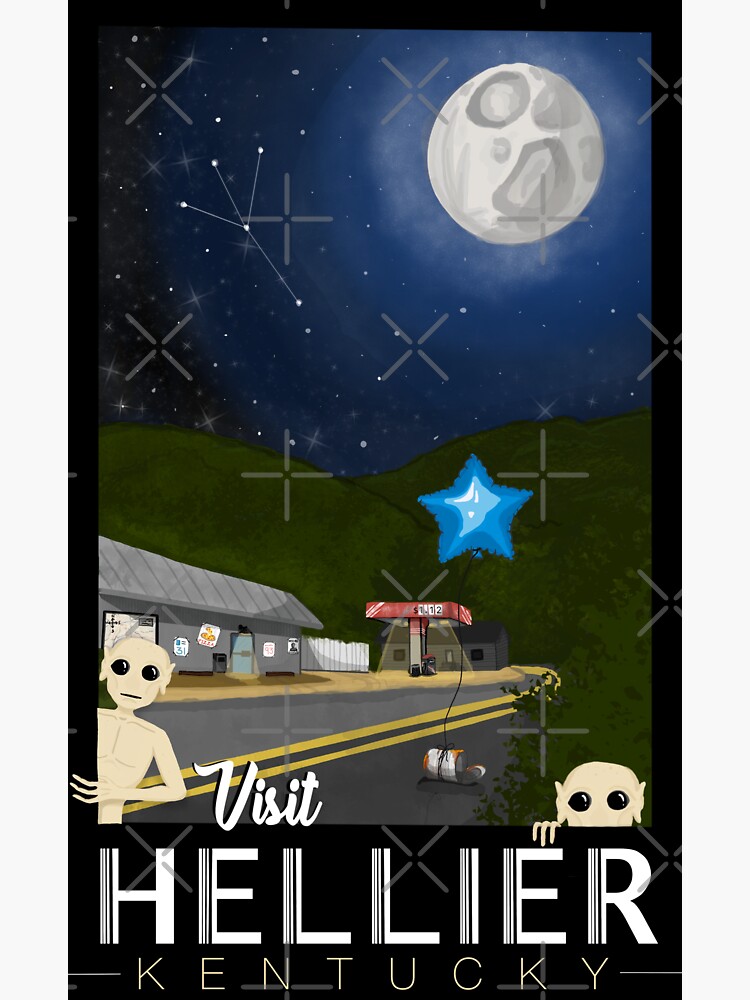 "Hellier Travel Poster Fan Art" Sticker by MichelleTera | Redbubble